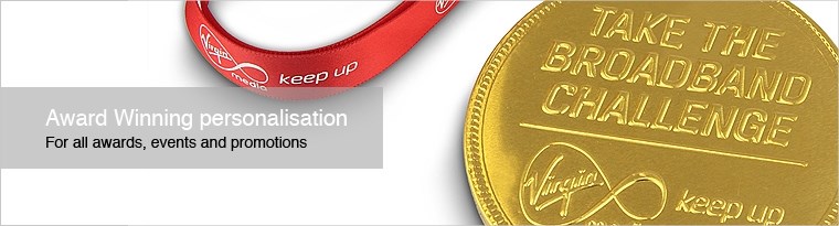 Personalised chocolate medals UK - Chocolate Trading Co