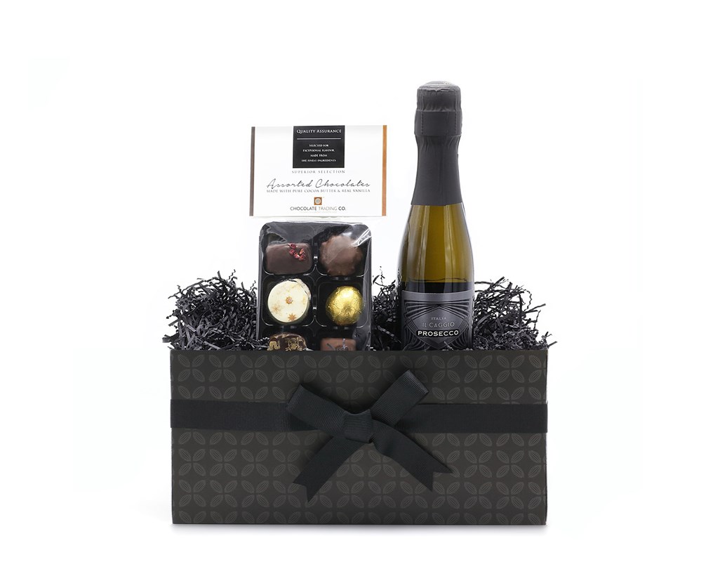 Chocolate and Prosecco Mini Gift Hamper - Chocolate Trading Co