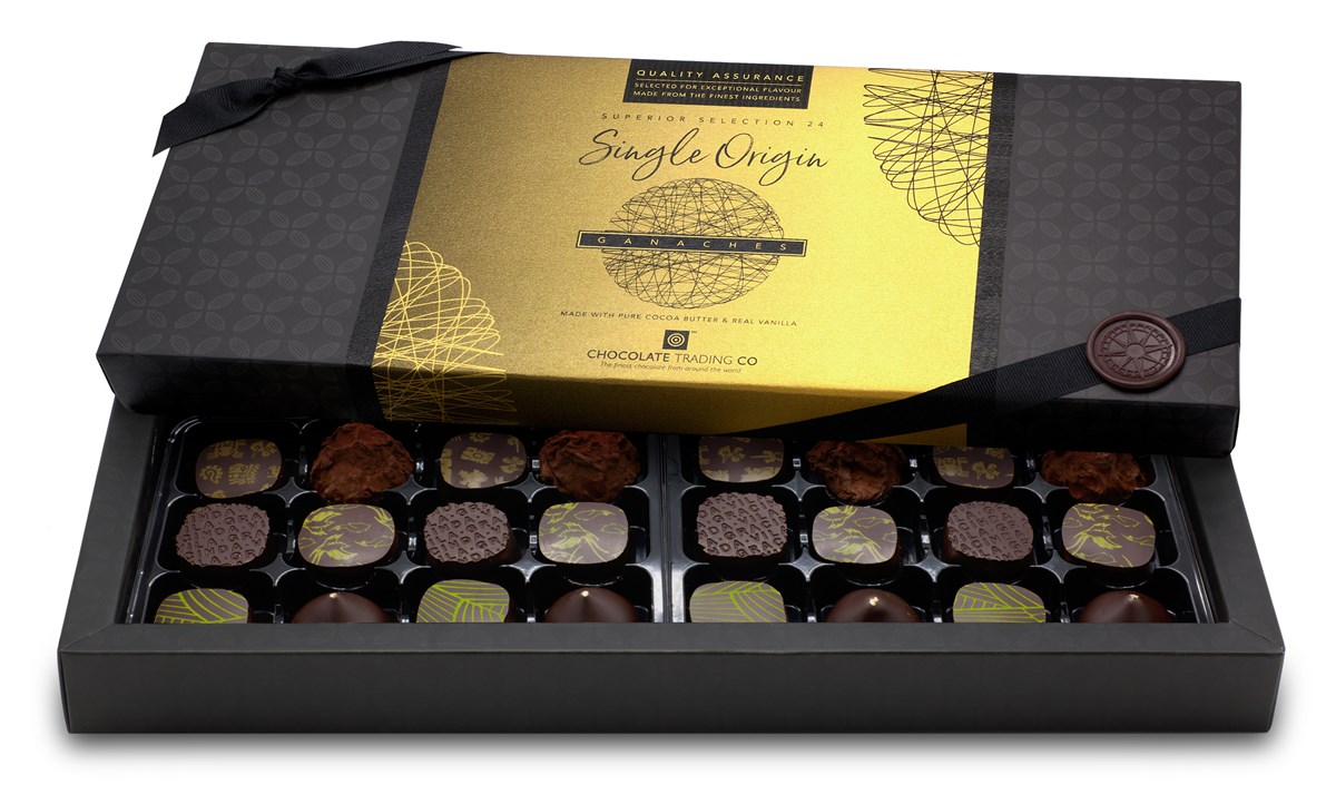 Superior Selection, 24 Single Origin Chocolate Ganaches Gift Box ...