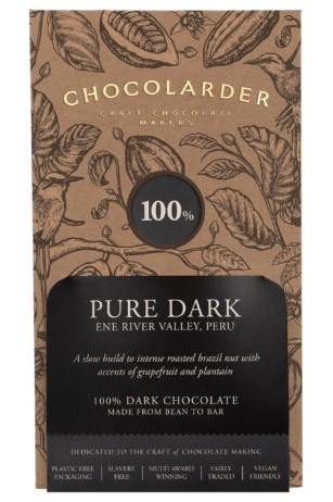 Chocolarder, 100% Pure Dark Chocolate Bar - Chocolate Trading Co