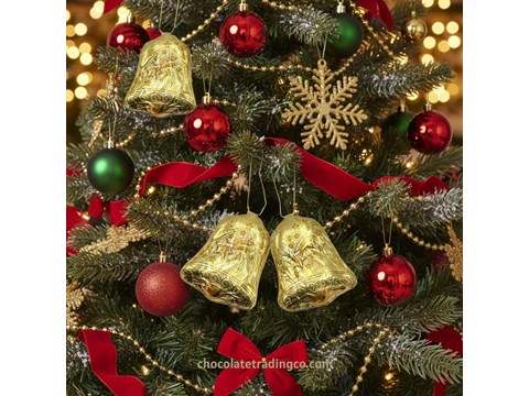 Milk Chocolate Christmas Bells Tree Decorations - Chocolate Trading Co
