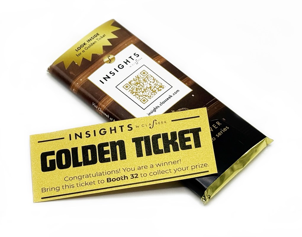 Golden Ticket Branded Chocolate Bar (Folded) 40g - Chocolate Trading Co