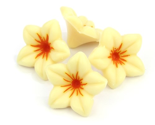 White chocolate flowers - Chocolate Trading Co
