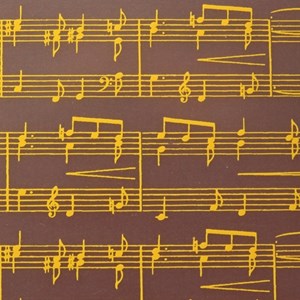 Musical Notes Gold, Chocolate Transfer Sheets X2 | Flipsphere