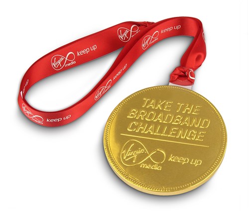 Branded chocolate medal 75mm - Chocolate Trading Co