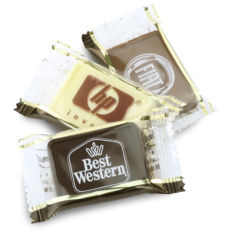 Printed Chocolate Tablets (clear flow wrap) - Chocolate Trading Co