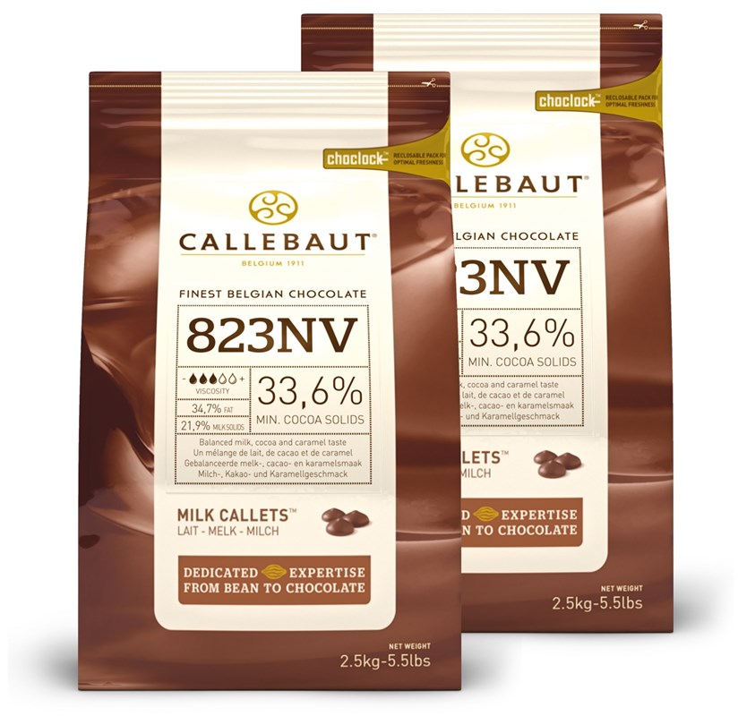 Callebaut, Milk chocolate chips (2 x 2.5kg Bundle) - Chocolate Trading Co