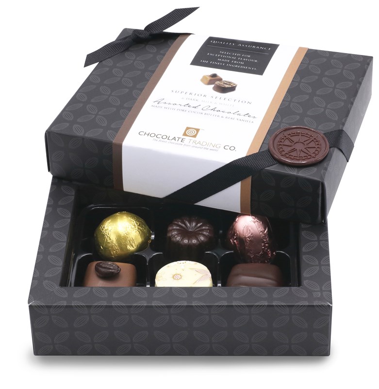 Superior Selection 6 Assorted Chocolate T Box Chocolate Trading Co