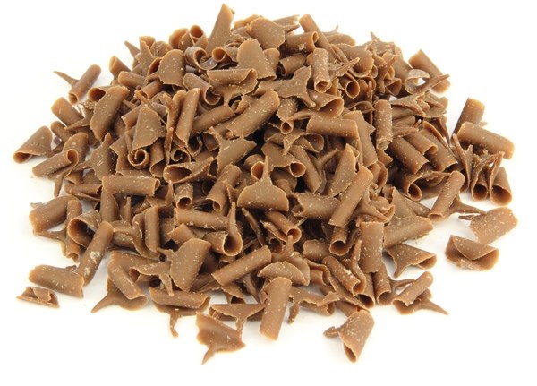 Milk chocolate curls - Chocolate Trading Co