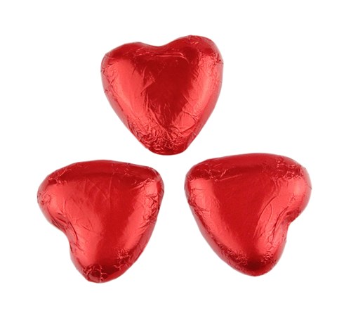 Red chocolate hearts (large) - Chocolate Trading Co