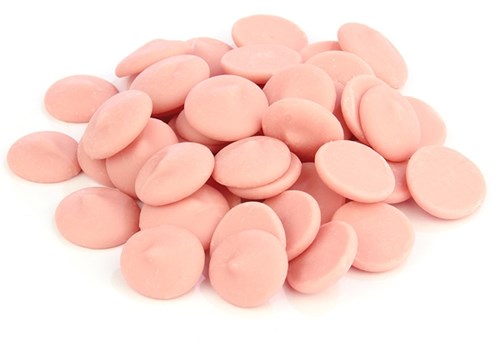 Pink chocolate chips - Chocolate Trading Co